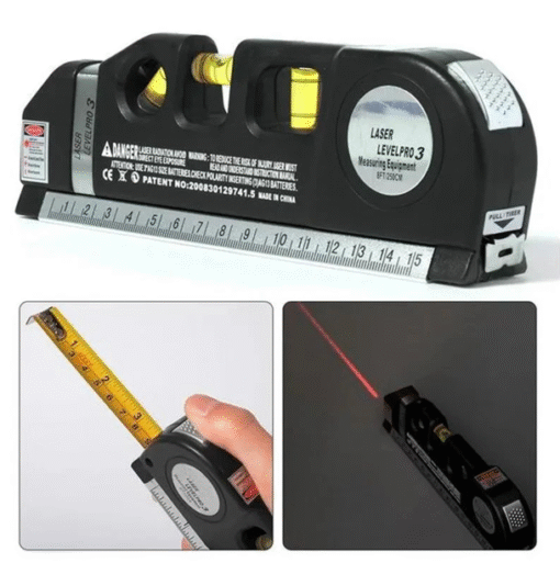 Laser Level Pro 3 (With Tape Measure) – Horizontal, Vertical ...
